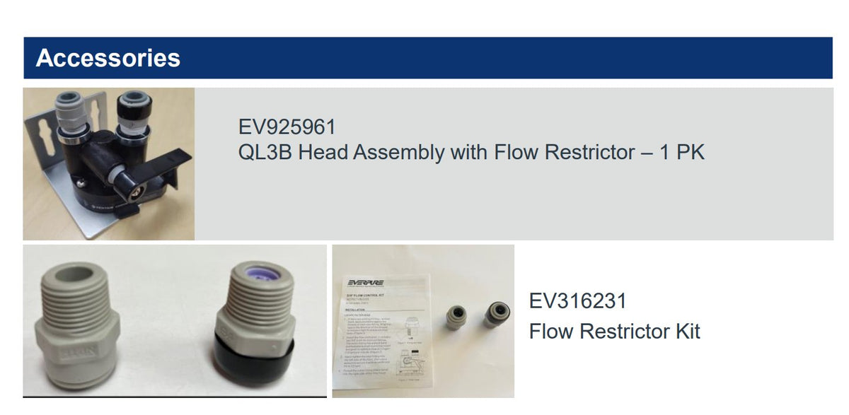 Everpure PFAS Product Line QL3B Head Assembly EV925961| Efilters.ca